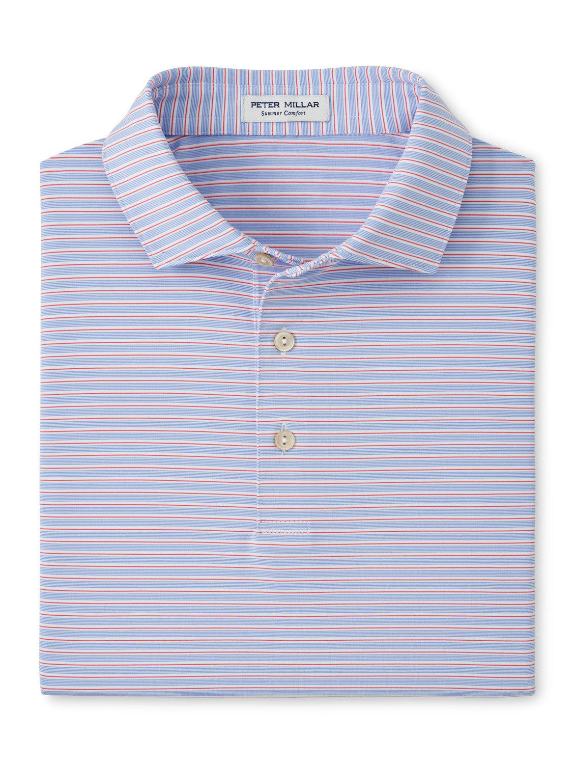 Peter Millar Daven Performance Jersey Polo: White/Evening Tide – Craig ...
