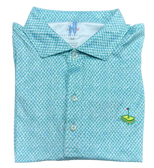 Johnnie-O Featherweight Performance Polo - Fernando Print: Green Grass ...