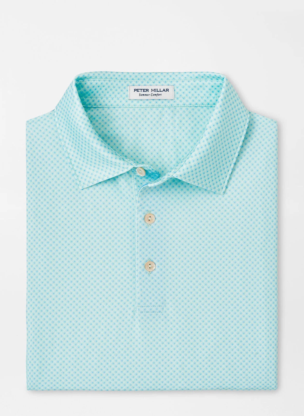 Peter Millar Circle Geo Performance Jersey Polo: Seaglass – Craig ...