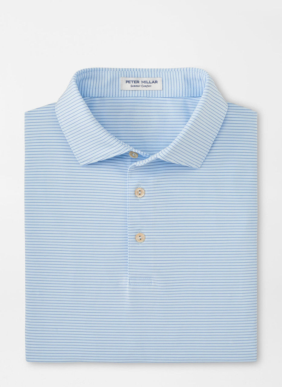 Peter Millar Highlands Performance Jersey Polo: Pale Blue – Craig ...