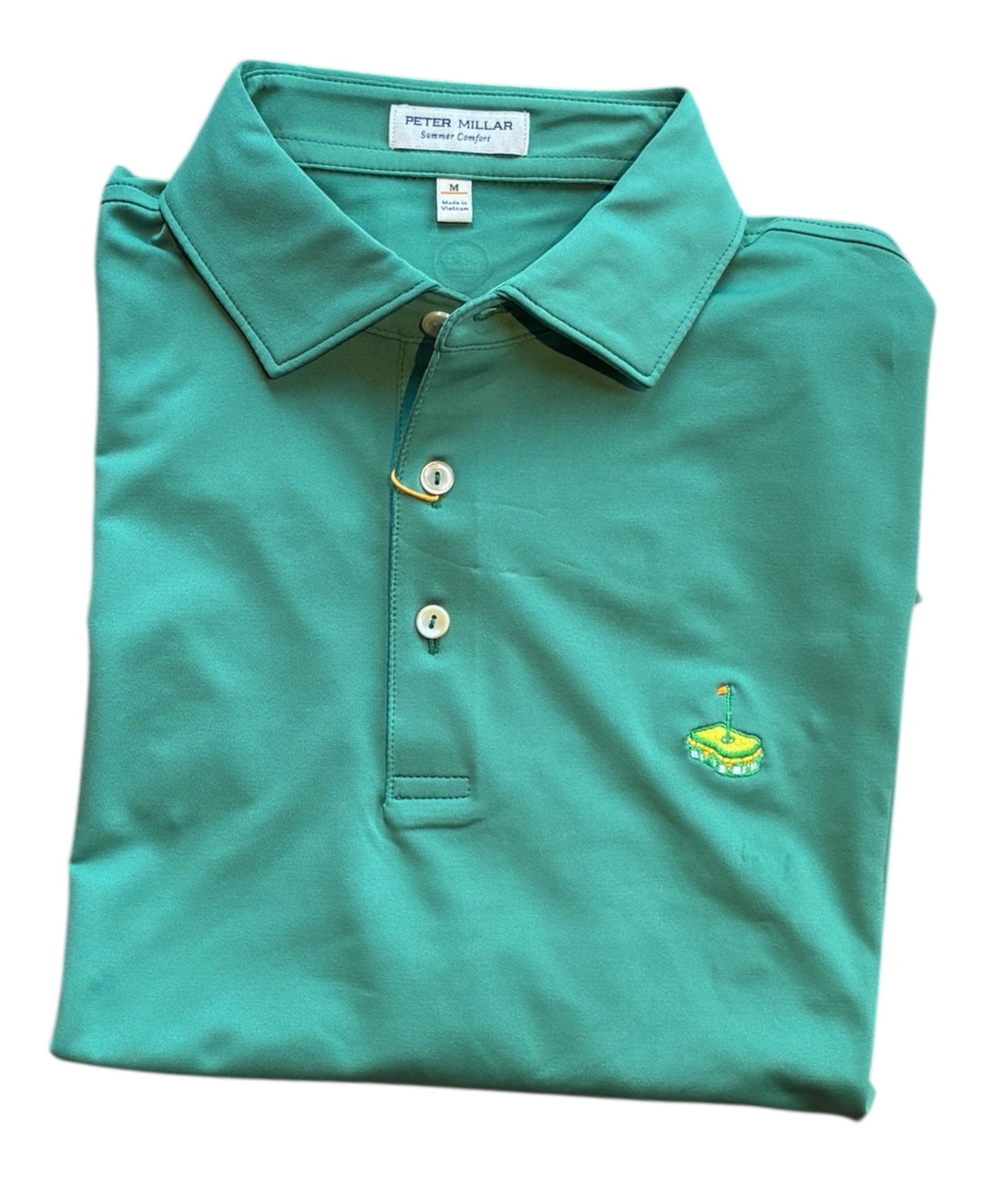 Peter Millar Solid Performance Jersey Polo with Pimento Cheese: Snow P ...
