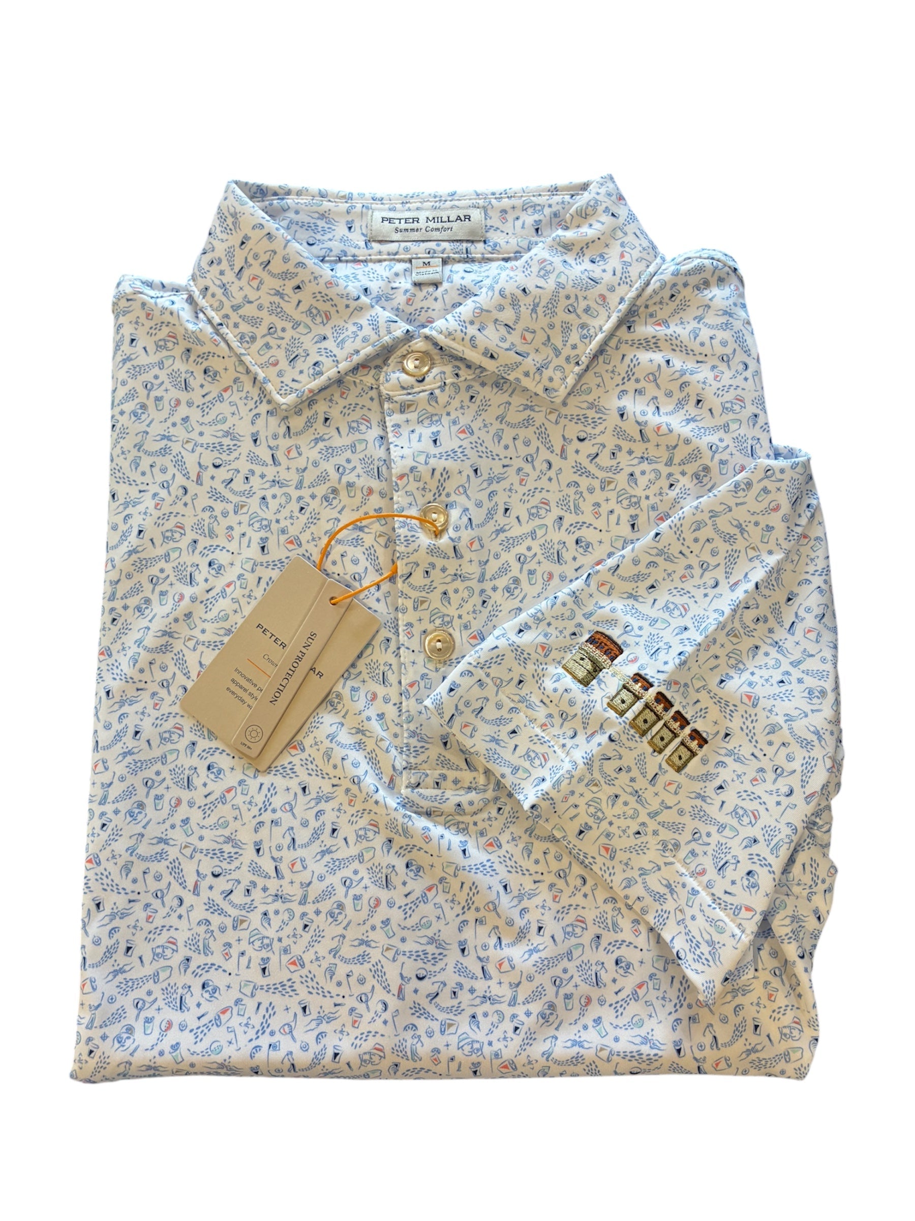 Peter Millar Nice Shot Performance Jersey Polo Lake Murray Dam Towers ...