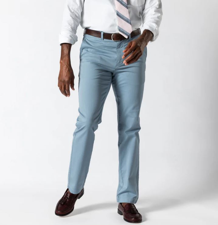 Duck Head Slim Fit Gold School Chino: River Blue – Craig Reagin Clothiers